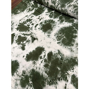 Tie Dye Jersey Knit Fabric by The Yard - 4 Way Stretch - Stretch Material for Sewing - Polyester-Cotton Stretch Fabric by The Yard - 58 Inch Width (Hunter Green and White)