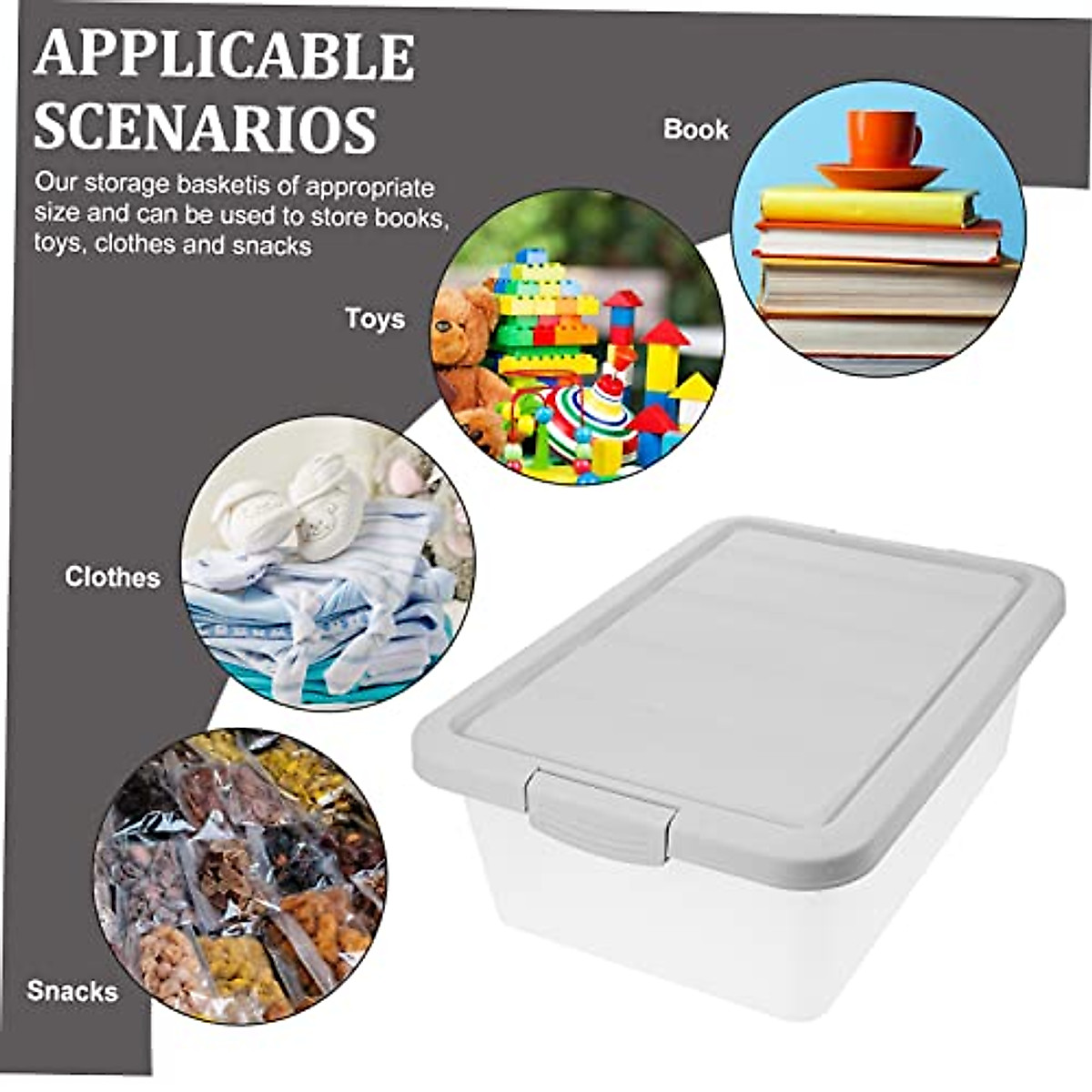 Hemoton Clothes Box Storage Box with Lid Storage Bins with Lids Storage Containers Plastic Bins Storage Bins for Shelves Plastic Containers with Plastic Storage Bins Frosted Pp Clothing