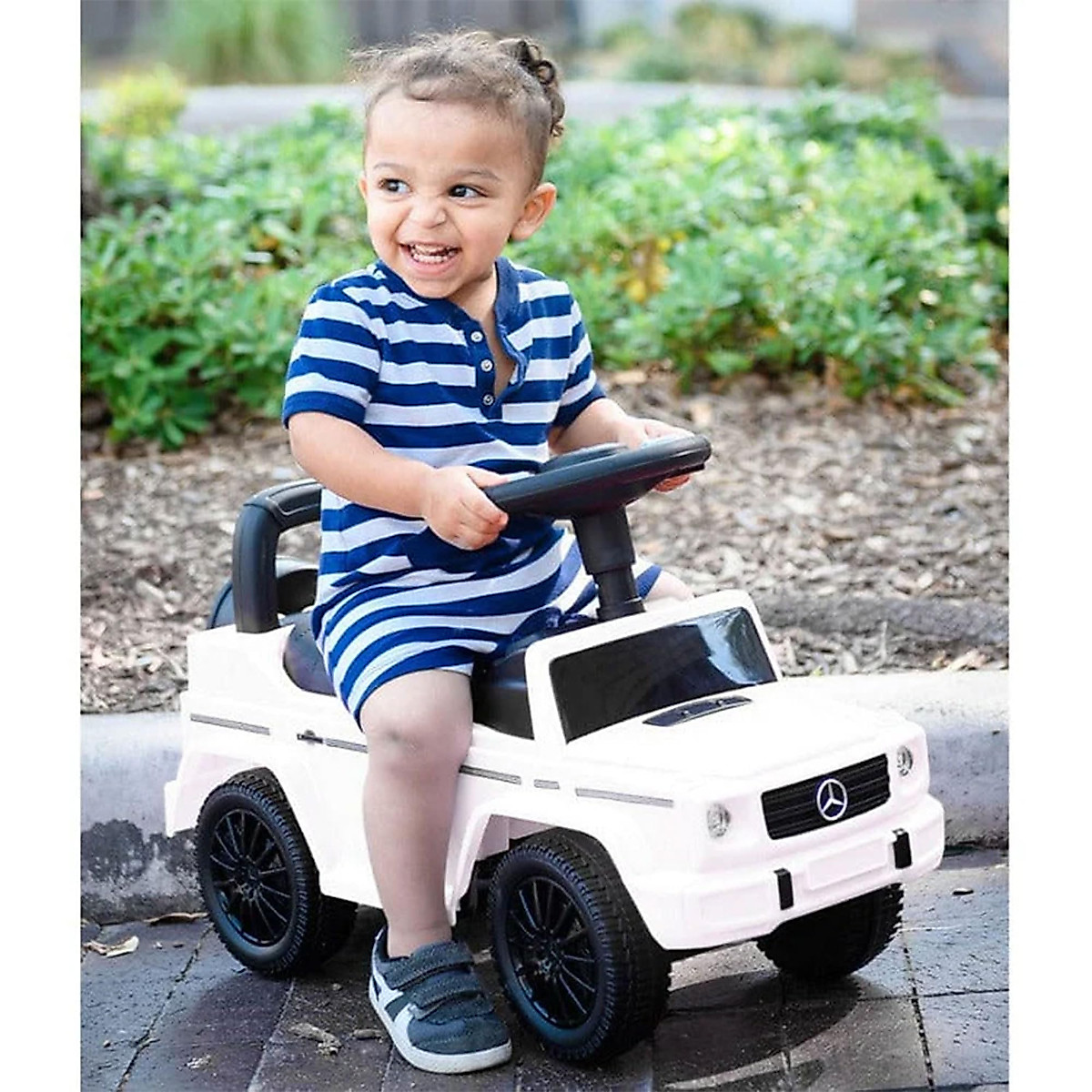 Best Ride On Cars Mercedes G-Wagon Push Car, White, Large