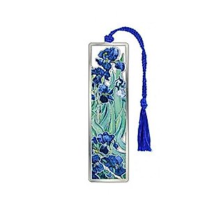 Bookmarks Gifts for Book Lovers Gardening Gifts for Readers Van Gogh Iris - Solid Brass Metal Bookmark 1 x 4 Inch