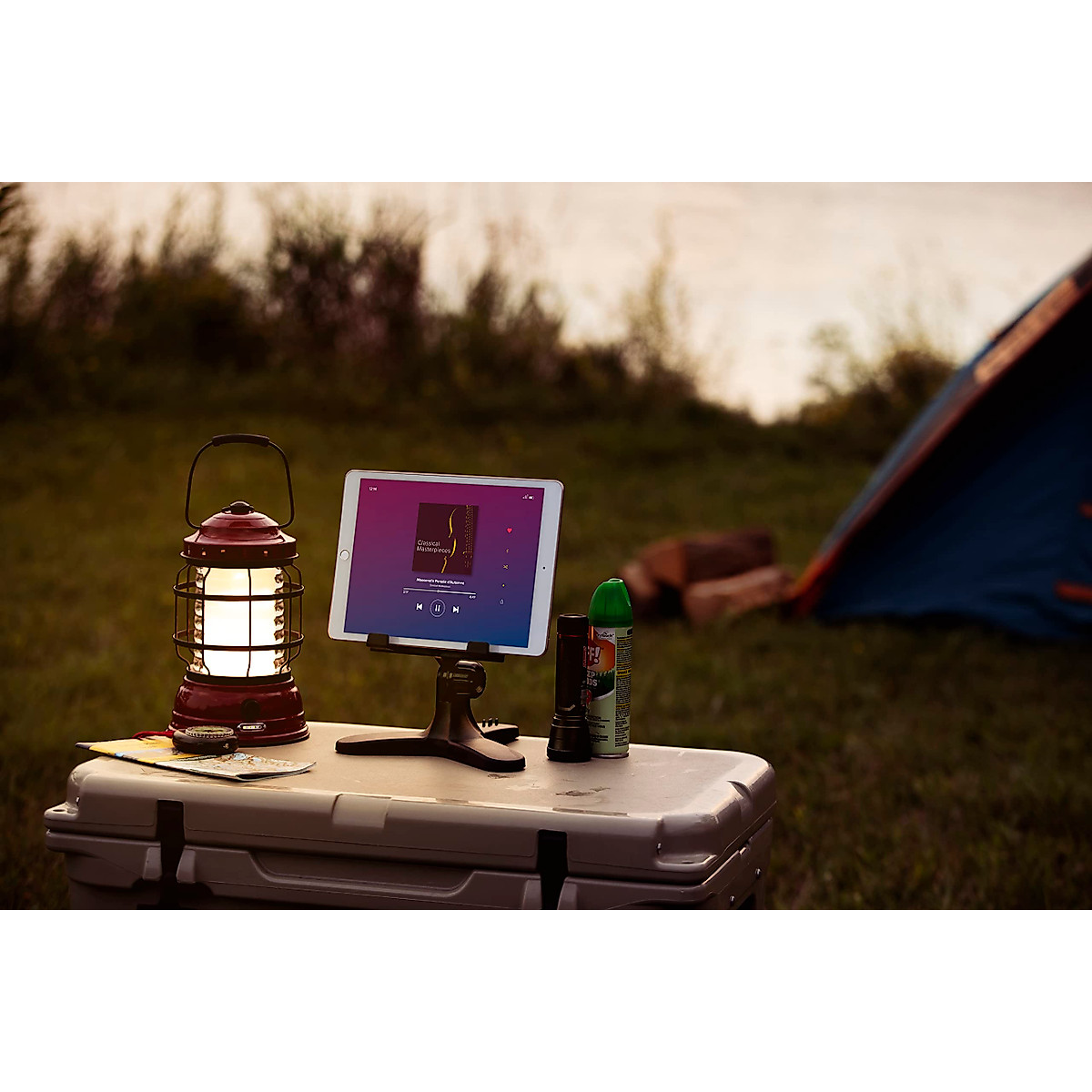 WeatherTech TabletHolder - Tablet Holder for Desktop, Tabletop or Kitchen Counter Top Non Slip Multi Surface Holder
