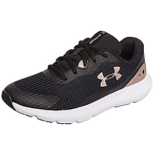 Under Armour Women's Surge 3 Sneaker, Black, 9