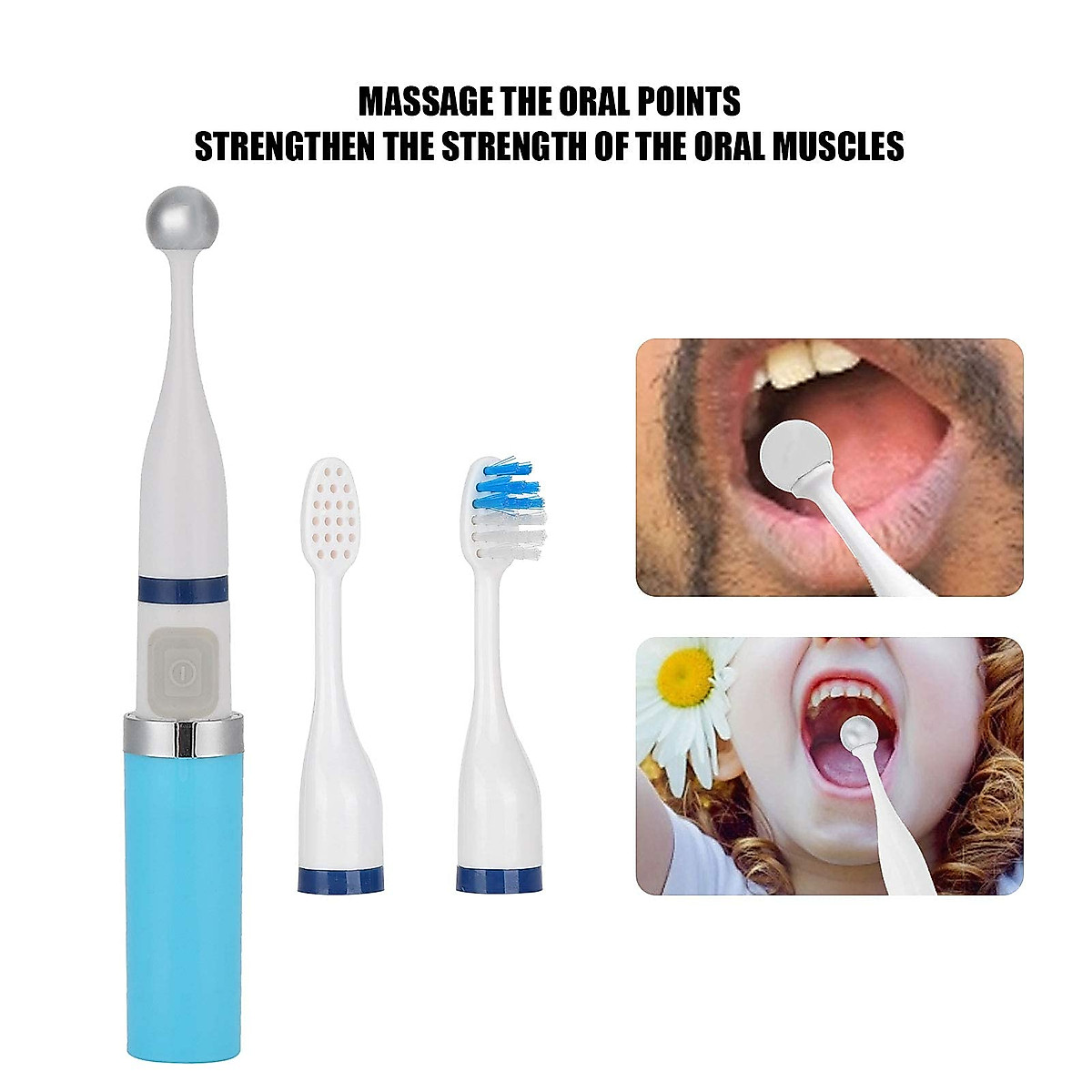 Tongue Muscle Trainer, Dry Mouth Relief Products Mouth Exerciser Electric Tongue Muscle Perceiving Training Recovery Device for Women Man Tongue Mouth Muscle Training Tools Massager Trainer Lips Set