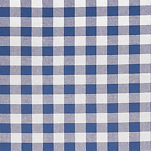 Gingham 1" Wide Square Fabric 60" Wide Checkered Plaid Pattern by The Yard (Royal Blue)