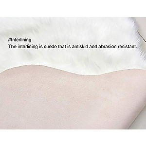 PICTURESQUE Fluffy Faux Area Rug Heart Shaped Plush Rug Fluffy Carpet for Living Room Bedroom Sofa Floor, 15.7" x 19.7"