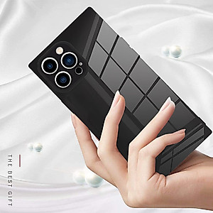 LSL Case for iPhone 14 Pro Max Black Soft TPU Bumper Anti-Drop Anti-Scratch Shock Absorption Protective Wireless Slim Cover Compatible with iPhone 14 Pro Max 6.7 Inch for Women Girls Men