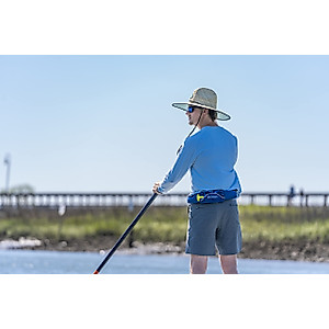 HUK Men's Standard Waypoint Long Sleeve Performance T-Shirt +50 UPF, Silver Blue, Small