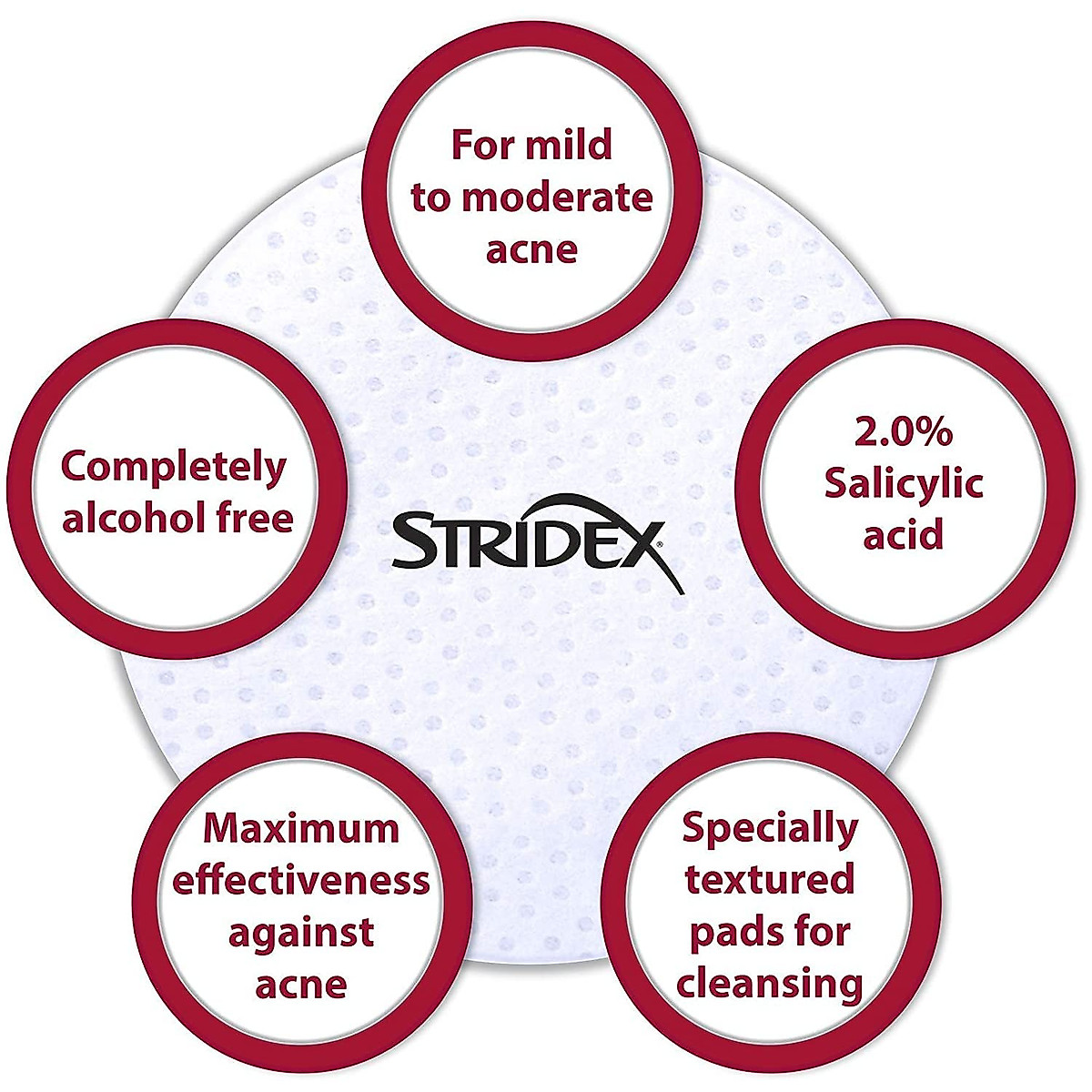 Stridex Strength Medicated Pads, Maximum, 55 Count pack,2 pack