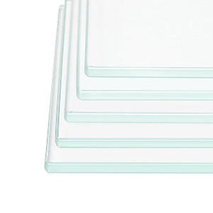 5pcs Tempered Rectangle Glass Floating Shelves for Wall-3/16 Thick -Pencil Polished Float Glass Shelf Panels (12 * 12)