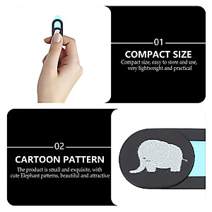 SOLUSTRE 2 pcs Elephant Pattern Webcam Slide Privacy Sliding Laptop Computer Tablet Cute Webcam Hider Accessory