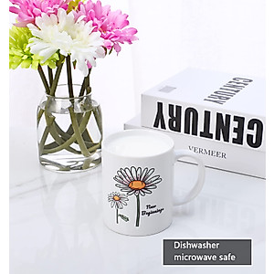 LESEN New Beginnings Box Gifts for Women,Daisy Mug and Candle Gifts Basket for New Job,Going Away,Farewell,Goodbye, Good Luck,Coworker Leaving,Break Up,Divorce Gifts