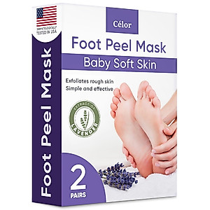 ﻿Foot Peel Mask (2 Pairs) - Foot Mask for Baby soft skin - Remove Dead Skin | Foot Spa Foot Care for women Peel Mask with Lavender and Aloe Vera Gel for Men and Women Feet Peeling Mask Exfoliating