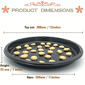 YKDFUN Disposable CPET Plastic oven baking Pizza Pans - Tray for Pizza Cookies Cake Bread Focaccia Meat - Baking Pans Tray, Easy Clean, Oven Freezer Microwave and Dishwasher Safe-Pack of 25