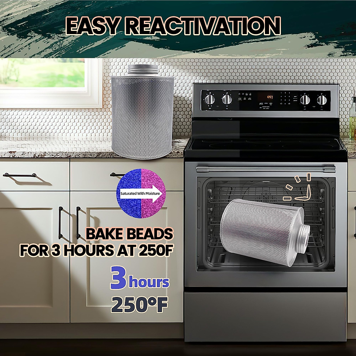 Wisesorb 800 Gram Gun Safe Dehumidifier, 1 Pack of 1.77 LBS Rechargeable Dehumidifier Blue to Pink Silica Gel Desiccant Moisture Absorbers, Dehumidifiers for Room, Bedroom, Safe, Closet, Bathroom, Car