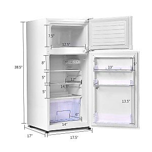 mj-EP22756 Compact Refrigerator, White