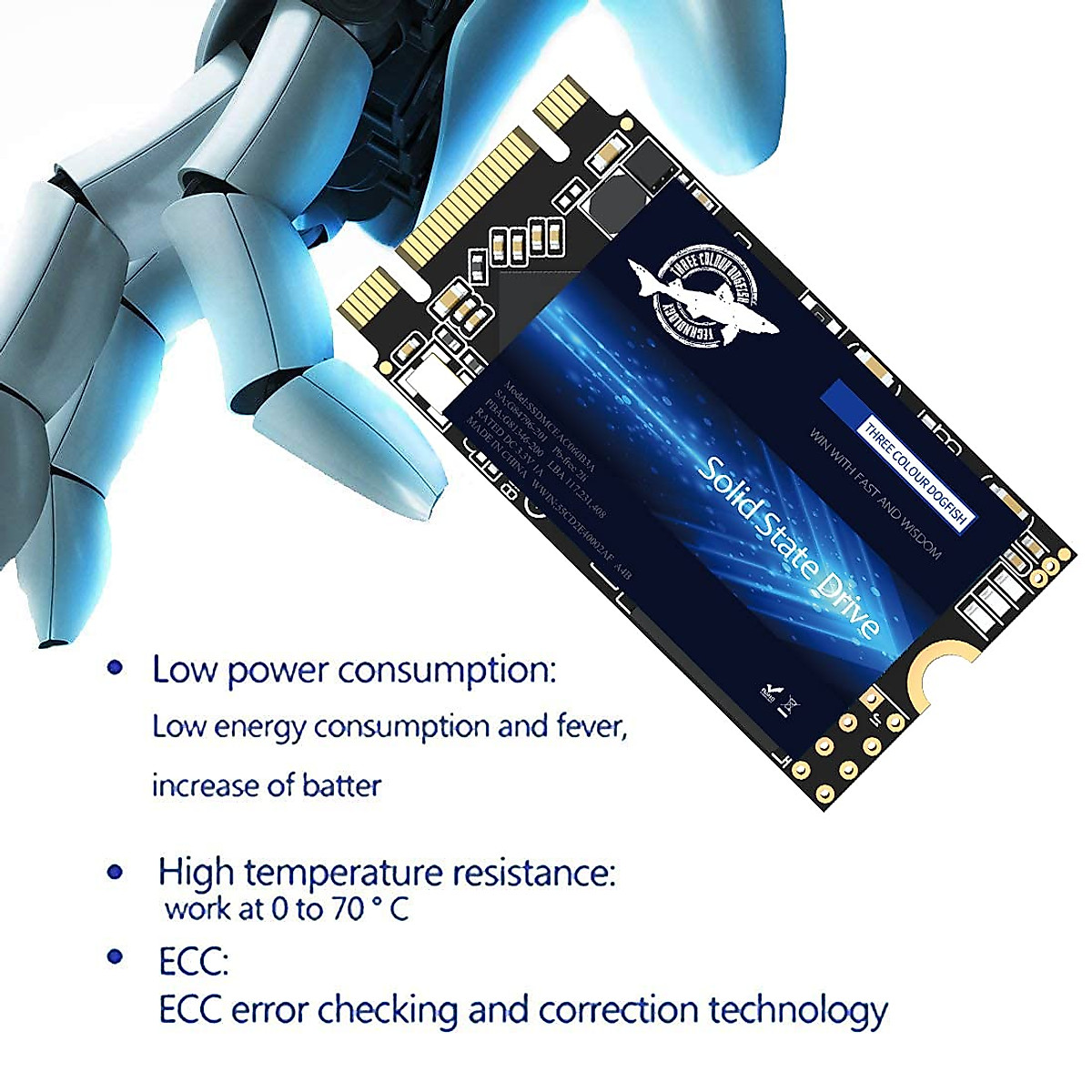 SSD SATA M.2 2242 240GB Dogfish Ngff Internal Solid State Drive High Performance Hard Drive for Desktop Laptop SATA III 6Gb/s Includes SSD 60GB 120GB 240GB 250GB 480GB 500GB 1TB (240GB M.2 2242)