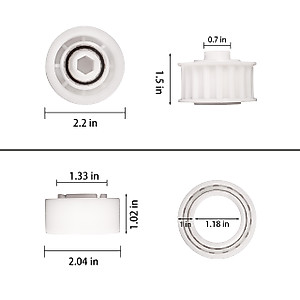 𝙐𝙥𝙜𝙧𝙖𝙙𝙚𝙙 3884997-R6 Guide Wheels/Pulley Gears kit-with 4 PK Guide Wheels and 2 PK Pulley Gears Compatible with Maytronics Dolphin,Nautilus CC Plus Fits M200/M400/M500&Dx3/Dx4/Dx6 Pool Cleaner