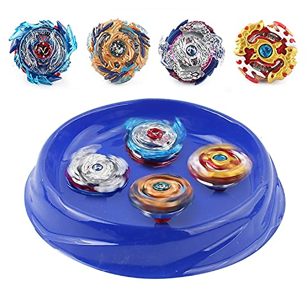 Battling Burst Game Tops Starter 4 in 1 Set (Genesis Valtryek;God Starter Drain Fafnir.8NT;Starter Nightmare Longinus. Ds;Spriggan Requiem .0.Zt)