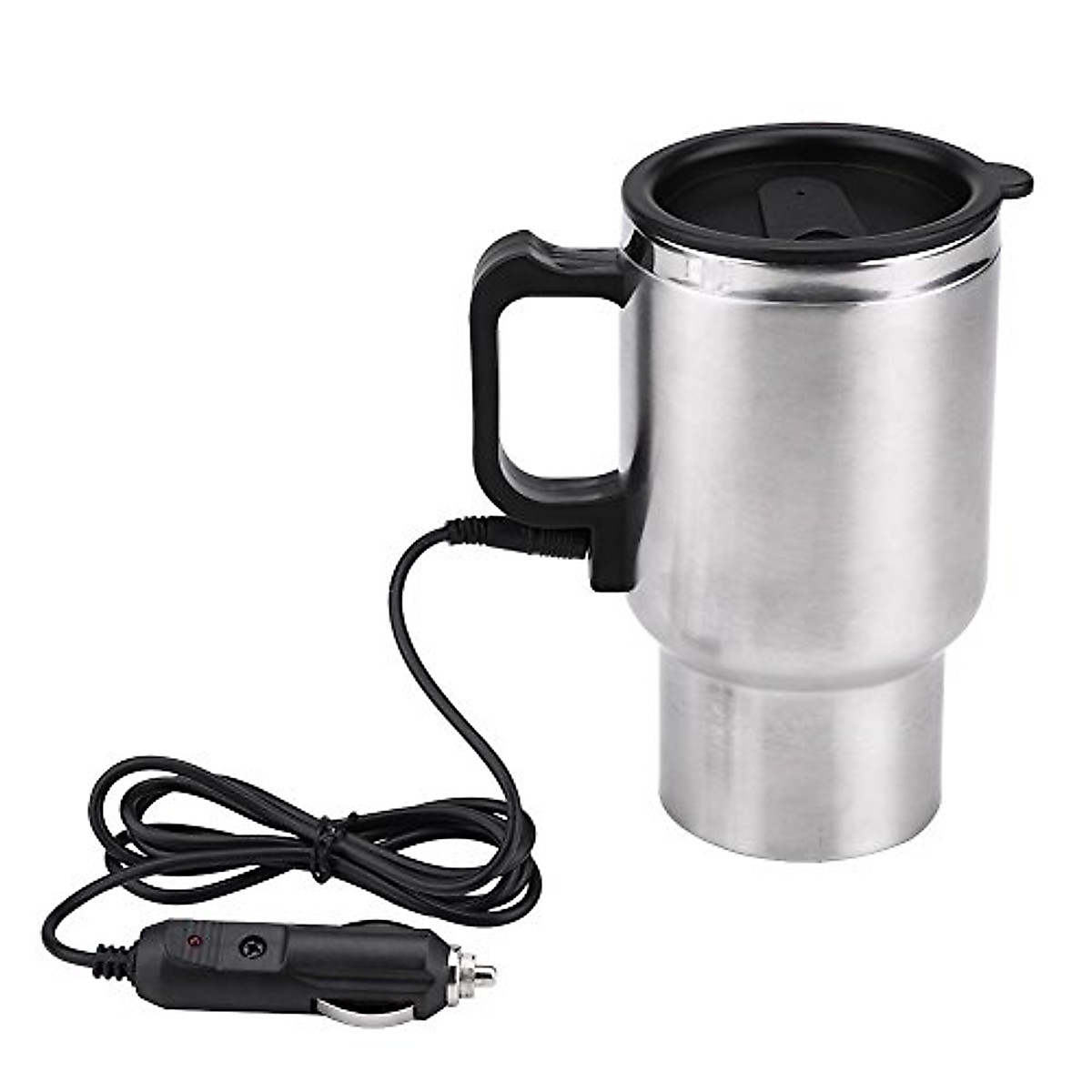 AYNEFY Car Water Heater,Travel Tea Kettle Car Coffee Mug 12V 450ml Electric in Car Stainless Steel Travel Heating Cup for Heating Water Coffee Milk and Tea