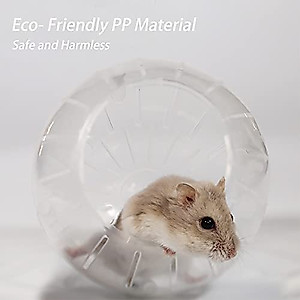 Maxmartt Hamster Running Wheel,Hamster Exercise Ball Plastic Exercise Running Ball Toy Sport Ball for Gerbils Chinchillas Guinea Pigs Animals 3Colors 12cm Diameter(Yellow)