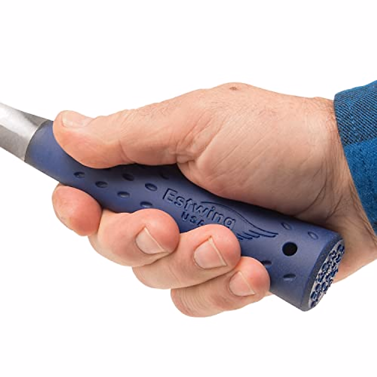 ESTWING Rock Pick - 13 oz Geology Hammer with Smooth Face & Shock Reduction Grip - E3-13P