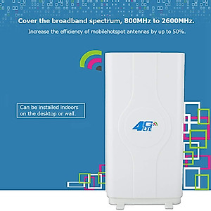 Blazing Fast Indoor 4G LTE 88DBi High Gain Plate Antenna 800MHz to 2600MHz Support TS-9 Connector Customizer Installed Indoors on The Desktop or Wall. (SMA)