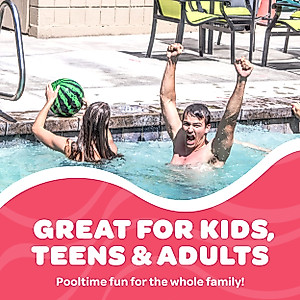 Watermelon Ball The Original Pool Toys for Kids Ages 8-12 - 9 Inch Pool Ball for Teens, Adults, Family - Pool Games, Pool Toys, Fun Swimming Pool Games, Water Football, Tag, Diving and Beach Ball Play