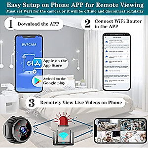 CALEHU Mini Spy Camera Wireless Hidden WiFi Nanny Cam Home Security Secret Cameras Small Surveillance Cam with Phone APP Live Remote Viewing Motion Detection Night Vision