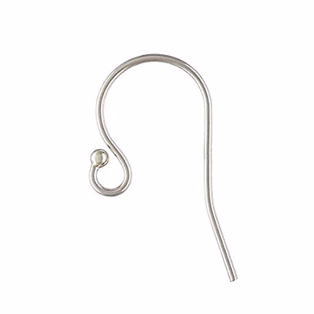 Gixaxak 20pcs Sterling Silver Ear Wire Ball Dot French Earring Hooks Connector Dangle E
