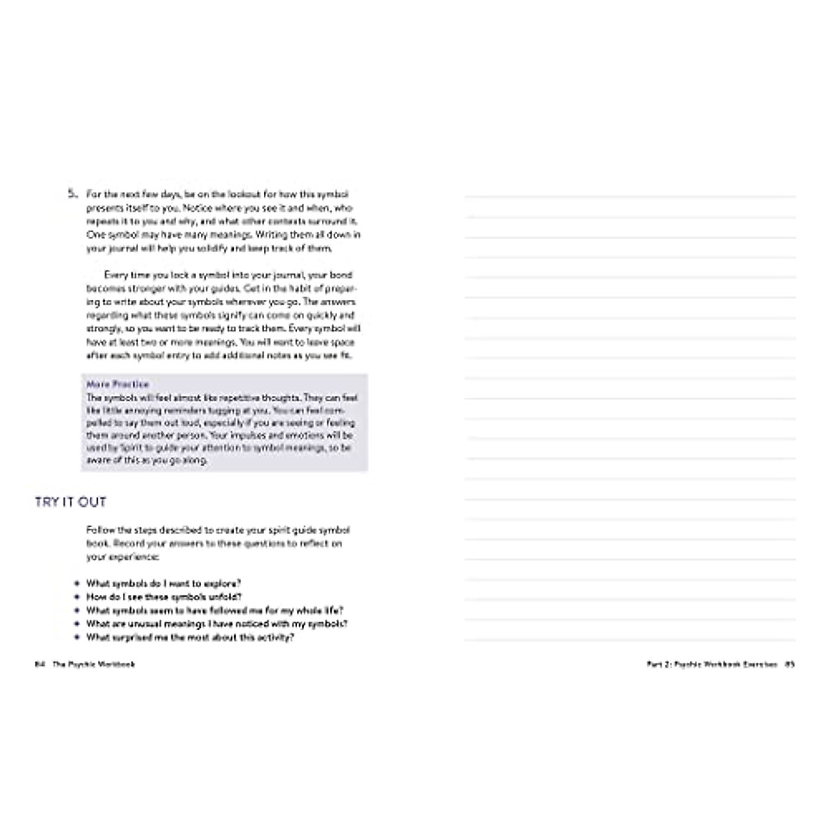 The Psychic Workbook: A Beginner's Guide to Activities and Exercises to Unlock Your Psychic Skills