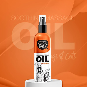 Wagging Tails 6-in-1 Soothing Oil 6.76 fl oz for Dogs | All Natural Ingredients Coconut Oil and Vitamin E Help Control Hair Fall & Improve Coat Shine and Softness
