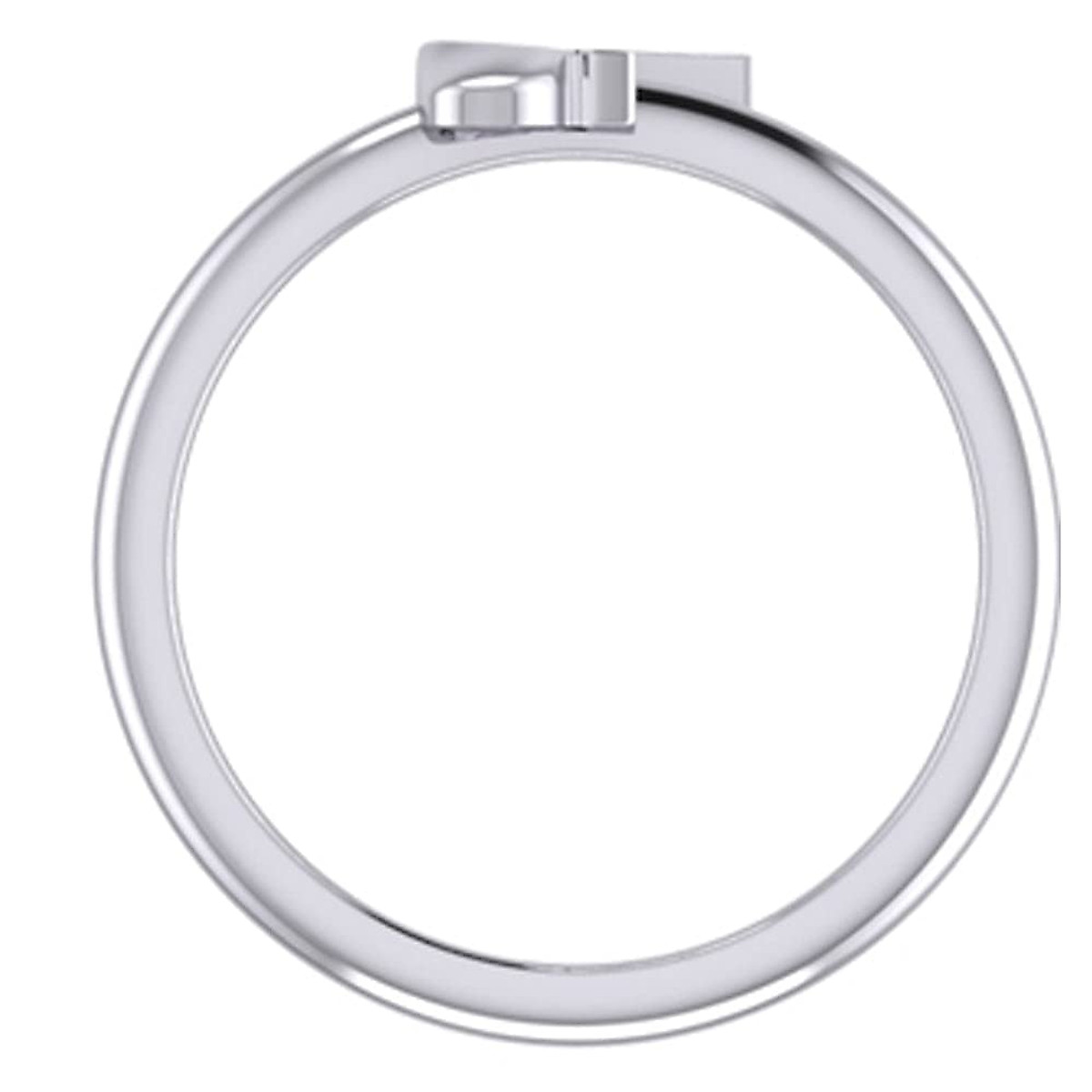 US Jewels Ladies 925 Sterling Silver Methodist Cross Ring, Size 5