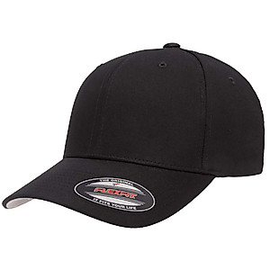 Mrlahat 5001 Flexfit Cotton Twill Fitted Cap Hat 6 Panel with Black Bandana (as1, Alpha, s, m, Black, Small/Medium)
