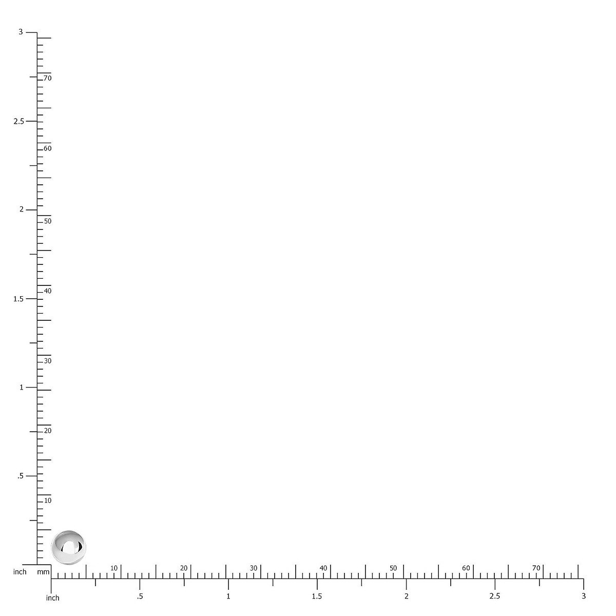 Honolulu Jewelry Company 14K Real White Gold Polished Round Ball Stud Earrings (5mm - White Gold)