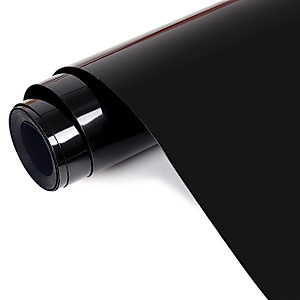 KINGSOW Puff HTV Vinyl Rolls: 10"x4ft 3D Puffy Black Colors Foaming Iron-on Heat Transfer Vinyl Single Roll for T-Shirts, Heat Press Cutter Machine, Bags etc. DIY Crafts
