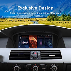 for BMW 3 5 Series E60 E61 E63 E64 E90 E91 E92 E93 2005-2008 Upgrade Radio Car Stereo Qualcomm 665 Otca Cores Built-in 4G LTE GPS Navigation Wireless Apple CarPlay Android Auto 8.8 inch Touchscreen