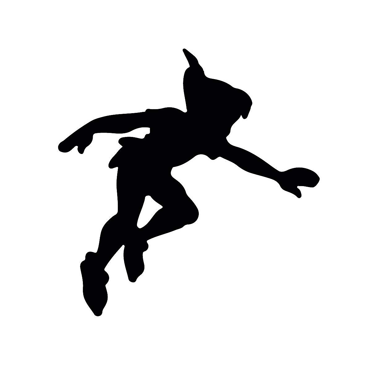 Peter Pan Wall Decal - Shadow - Disney Vinyl Sticker Silhouette for Kid's Playroom, Bedroom Decoration or Nursery Decor