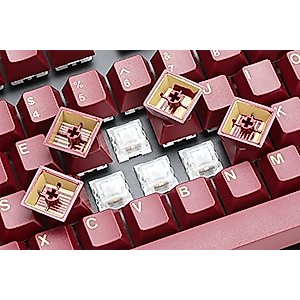 DROP GMK Redsuns Red Samurai Custom Mechanical Keyboard Keycap Set - 153-keys, Doubleshot, Cherry Profile, for 60%, 65%, TKL, Full-Size Layouts, and More (Red, Base Kit)