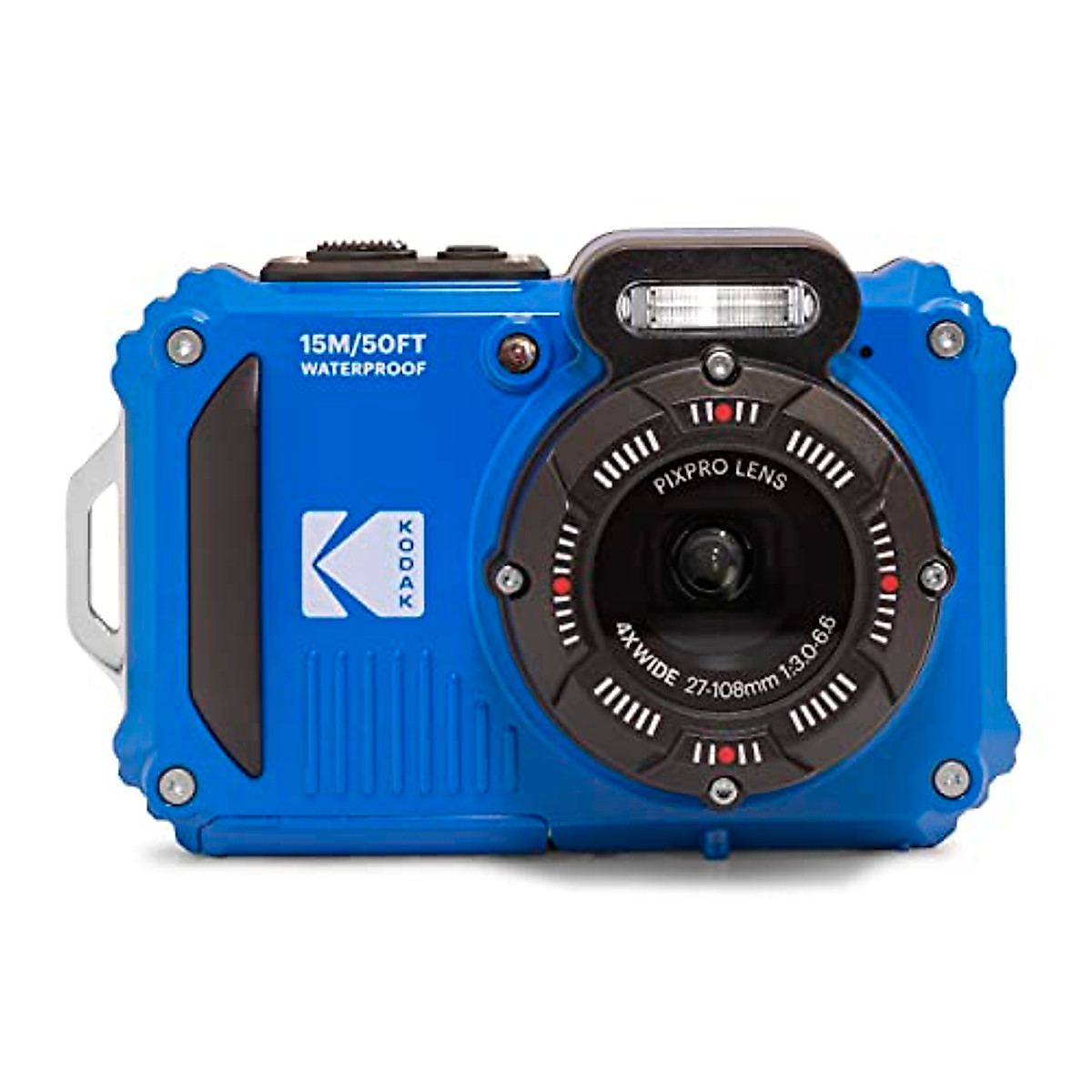 KODAK PIXPRO WPZ2 Rugged Waterproof Digital Camera 16MP 4X Optical Zoom 2.7" LCD Full HD Video, Blue