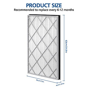 HE601 HEPA Filter Replacement Compatible with Shark Air Purifier 6 (HE601& HE602) H13 True HEPA Filter, HE6FKPET, HE6FKPET, HE6FKPRO, White