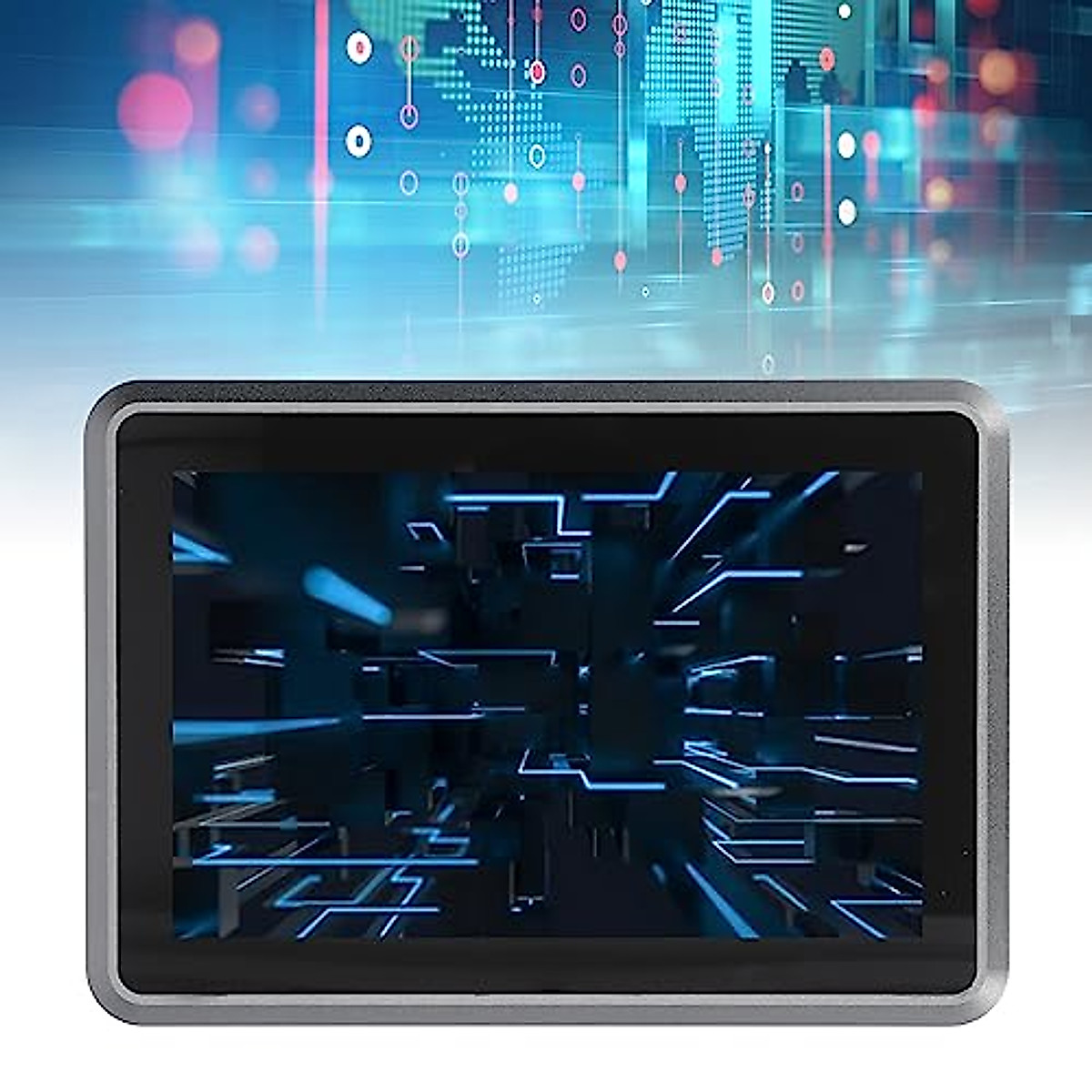 Zerodis Rugged Touchscreen Tablet, Wide Voltage Industrial Tablet PC Efficient Heat Dissipation Dustproof Capacitive Screen 100‑240V for Industrial Automation (US Plug)
