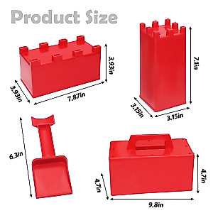 BeneFine Snow Fort Building Block,Snow Brick Maker, Sand Castle Mold,Beach and Snow Toy Brick Form for Kids,Outdoor Winter and Summer Fun Toys（4PCS）