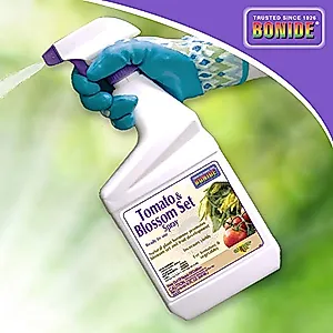 Bonide Tomato & Blossom Spray Set, 32 oz Ready-to-Use, Increases Harvest of Fruits & Vegetables in Home Garden