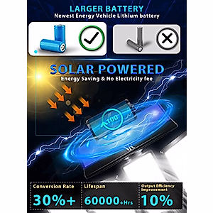 VENSSTNOR Solar Lights Outdoor Motion Sensor - 400% Brighter 7000K 3000LM 5 Levels Brightness 3 Lighting Modes 2400mAh 360° Wide Angle Illumination IP65 Waterproof Security Flood Light