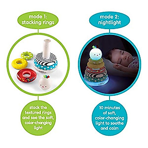 Early Learning Centre Little Senses Glowing Stacking Rings, Stimulates Senses, Fine Motor Skills, Hand Eye Coordination, Kids Toys for Ages 06 Month, Amazon Exclusive