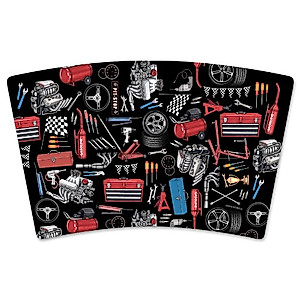 Mugzie Auto Mechanic Tools Travel Mug with Insulated Wetsuit Cover, 16 oz, Black