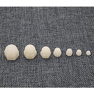 Didamx 120Pcs M3 M4 M5 M6 M8 M10 M12 Nylon Acorn Dome Cap Head Hex Nuts Assortment Kit