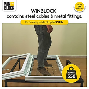 WinBlock Window Guards for Children - Protect Your Little Ones with Adjustable Steel Net PVC Coated Window Safety Screens - Fits Most Windows (6.45 sq. ft) - Childproofing Made Easy