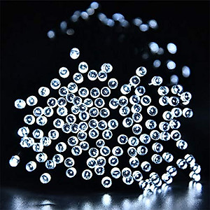 Hopolon Solar Fairy/Starry String Lights Outdoor Waterproof 72ft 200LED for Patio, Lawn,Garden, Home, Wedding, Holiday, Christmas Party, Xmas Tree Decoration,Waterproof/Timer/USB Charge (Cool White)
