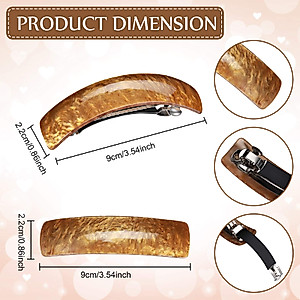 6 Pieces Barrettes for Women Hair Clips Hair Accessories Large French Hair Pin Retro Hair Clasp, 6 Colors (Classic Pattern)